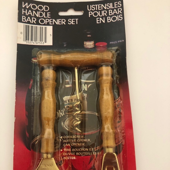 Dining | Vintage New 3 Piece Wood Handle Bar Set | Poshmark